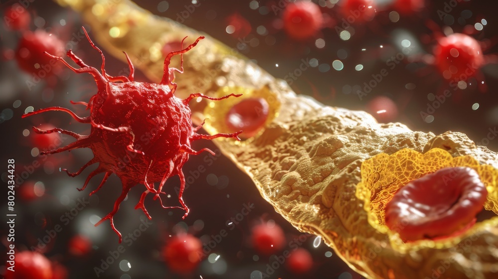 3D rendering image showcasing the structure and function of bone marrow ...