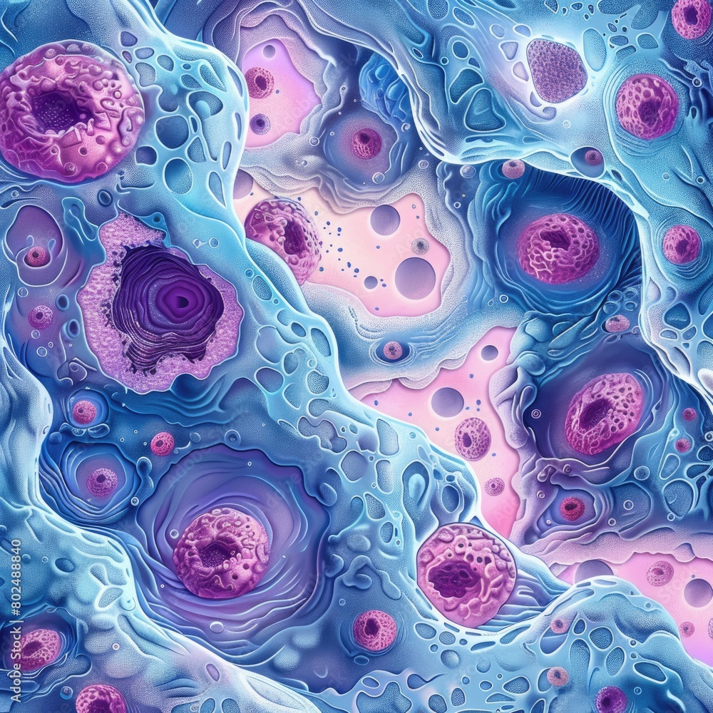 Epithelial Cells. Illustration of Different Types of Human Epithelial ...