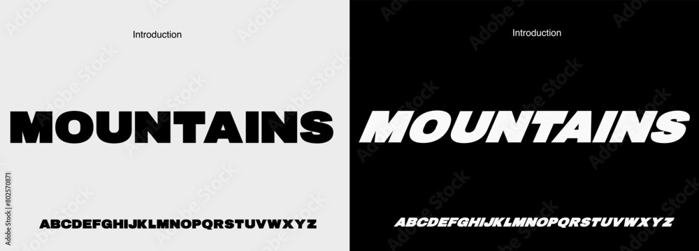 Modern heavy font. Typography alphabet fonts for fashion, sport ...