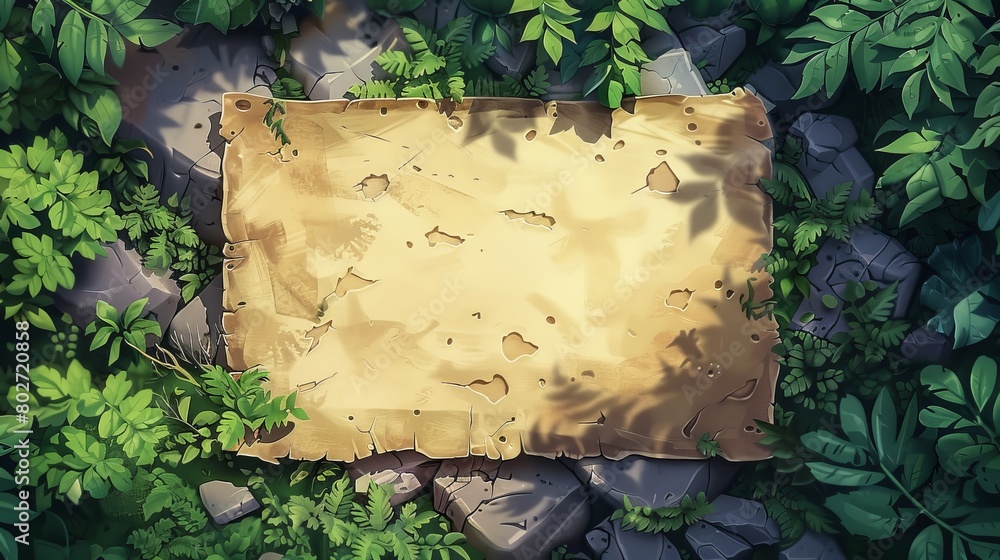 Illustration Stock Sheet blank of yellow paper. Video game asset, 2D ...