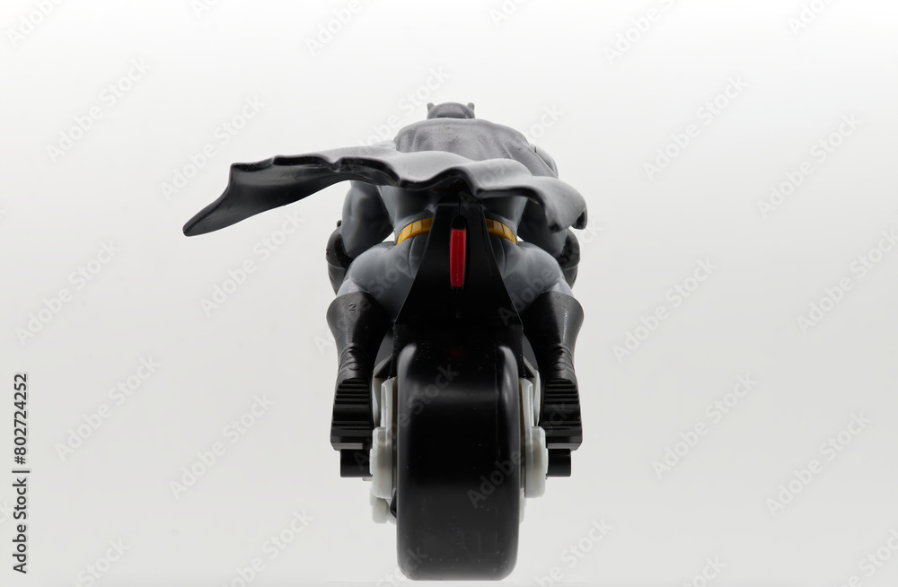 Bologna - Italy - April 5, 2024: Batman Batcycle isolated on white ...