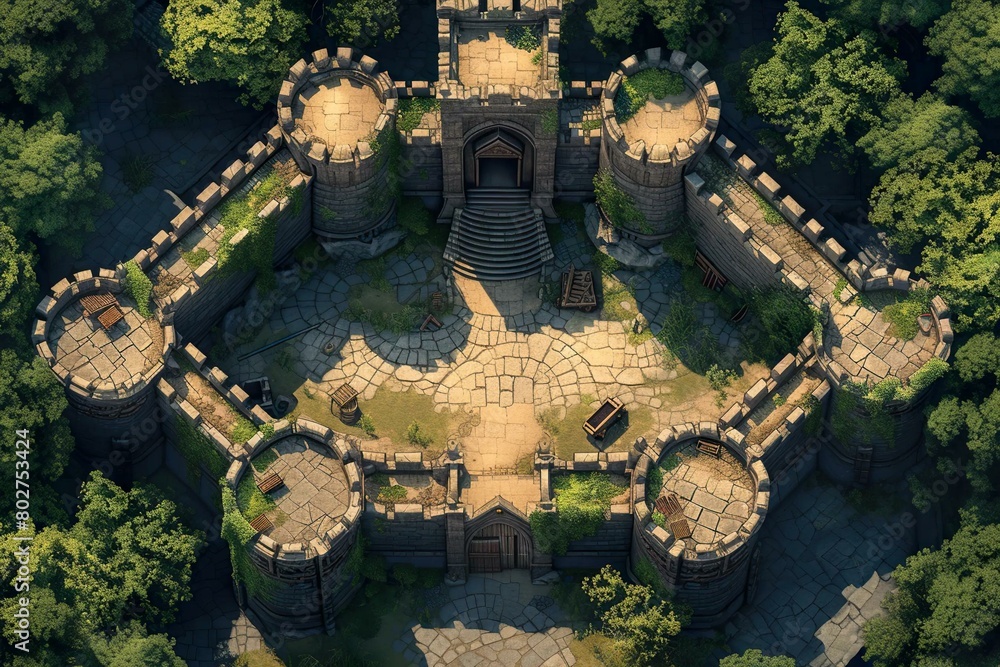 DnD Battlemap castle, armory, battle, map, medieval, weapons, shields ...