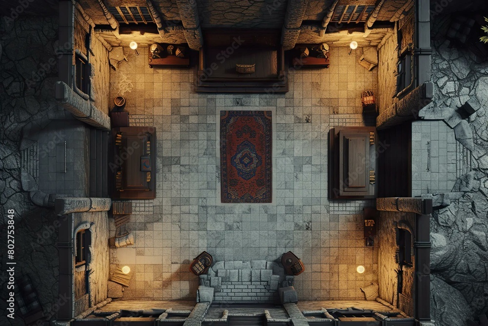 DnD Battlemap castle, room, battle, map, medieval, themed Stock ...