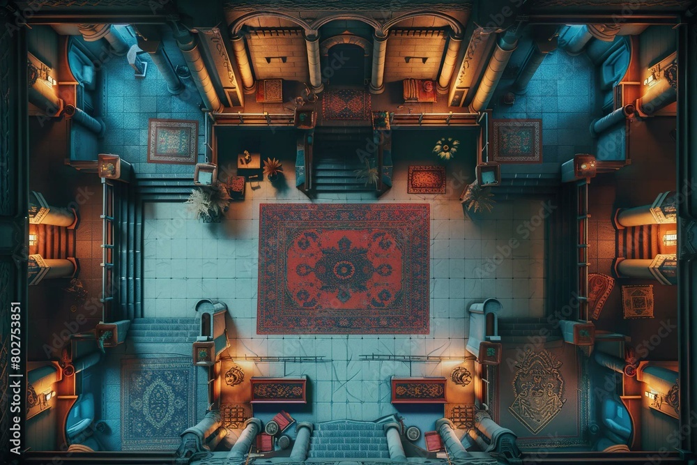 DnD Battlemap castle, room, battle, map, tabletop, games Stock ...