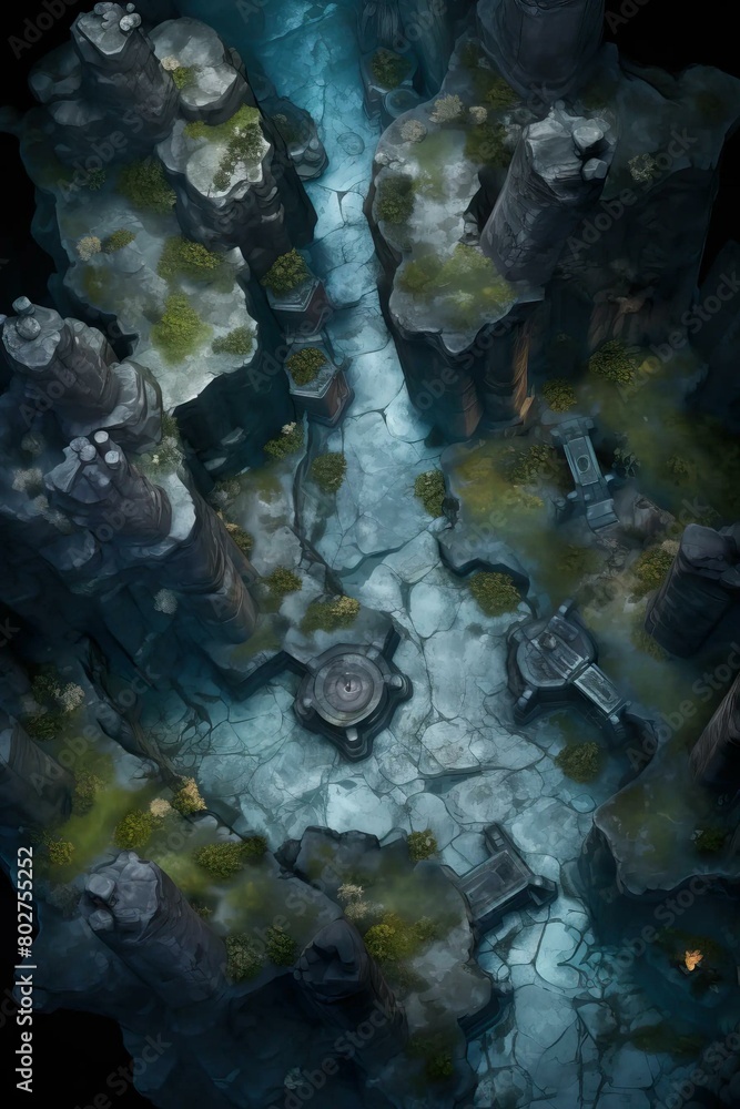 DnD Battlemap dynamic, shadowfell, cave, mysterious, eerie, cavern ...