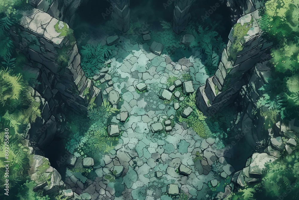 Ilustración de Stock DnD Battlemap Giants Cave Battlemap - Large cavern ...