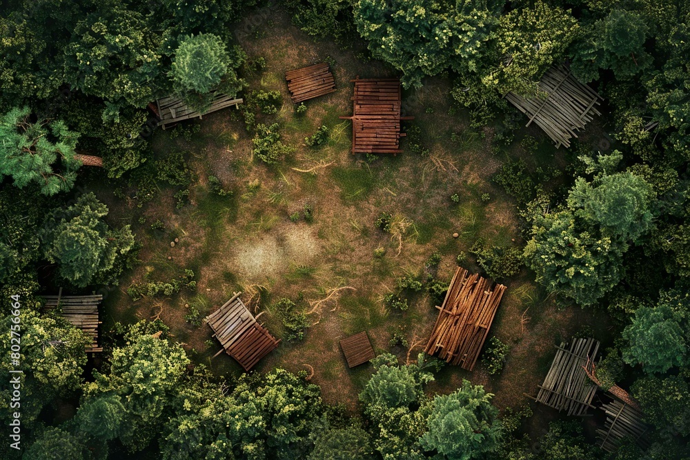 DnD Battlemap Ogre Camp Battlemap Style. Stock Illustration | Adobe Stock