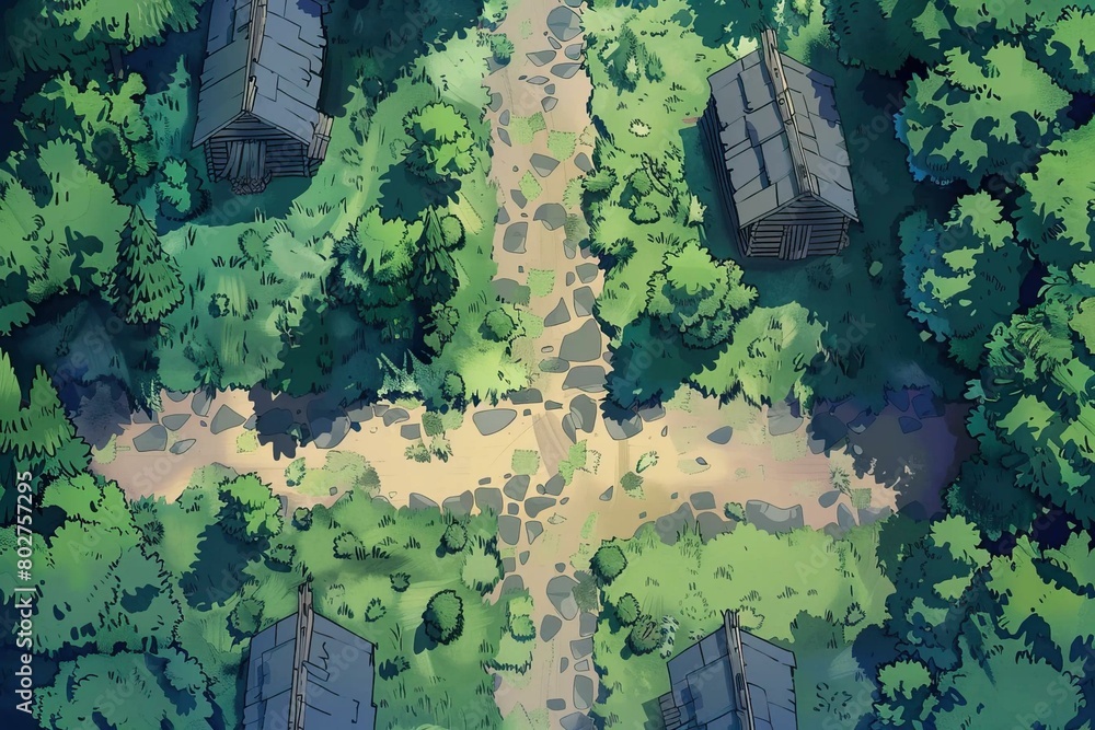 DnD Battlemap War Camp Battlemap Style. Stock Illustration | Adobe Stock