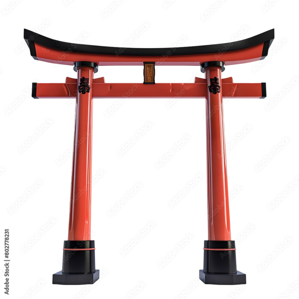 Traditional Japanese torii gate on transparent background. Shintoism ...