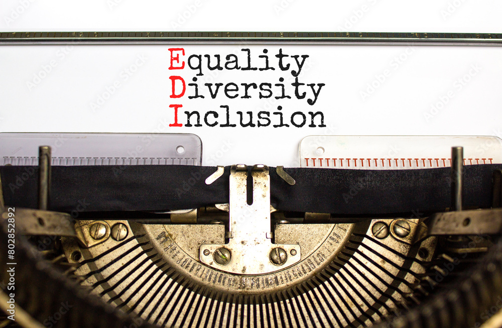 Photo Stock EDI equality diversity inclusion symbol. Concept words EDI ...