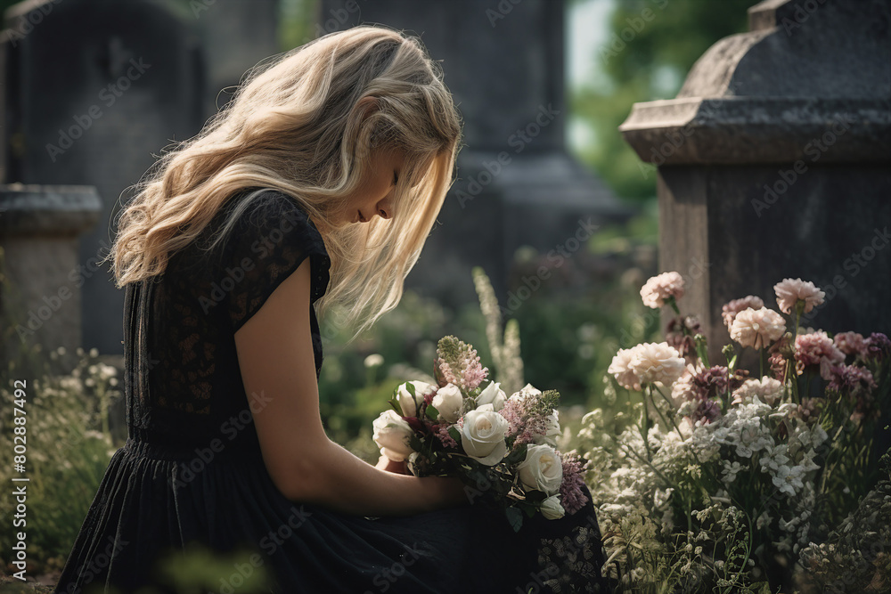 Sad bury ceremony at old cemetery church funeral farewell rest in peace ...