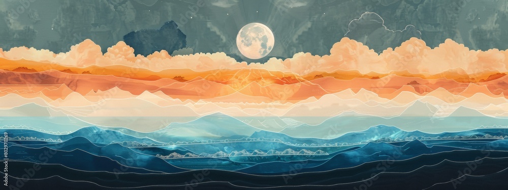 Illustrations depicting the layers of the Earth's atmosphere. Stock ...