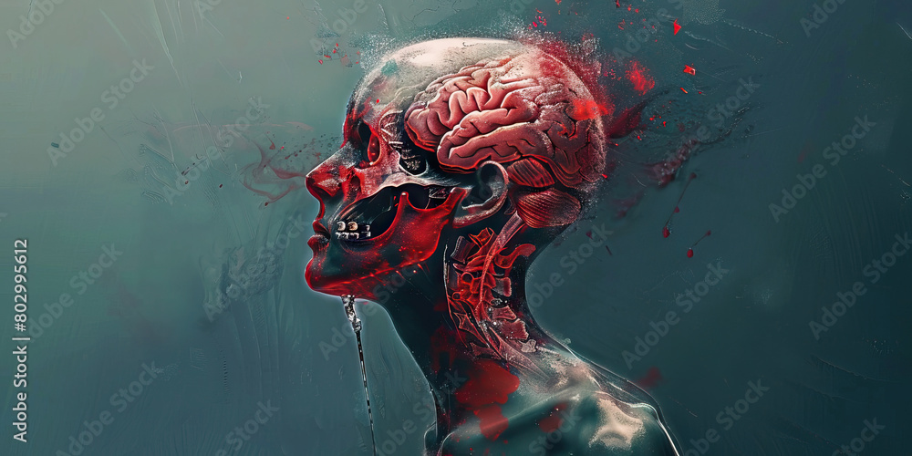 Ilustración de Stock Epidural Hematoma: The Head Injury and Altered ...
