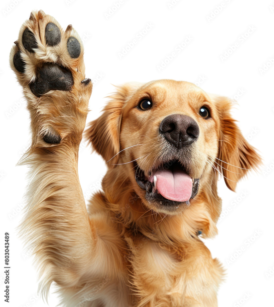 PNG Golden dog paw up mammal animal puppy. Stock Photo | Adobe Stock
