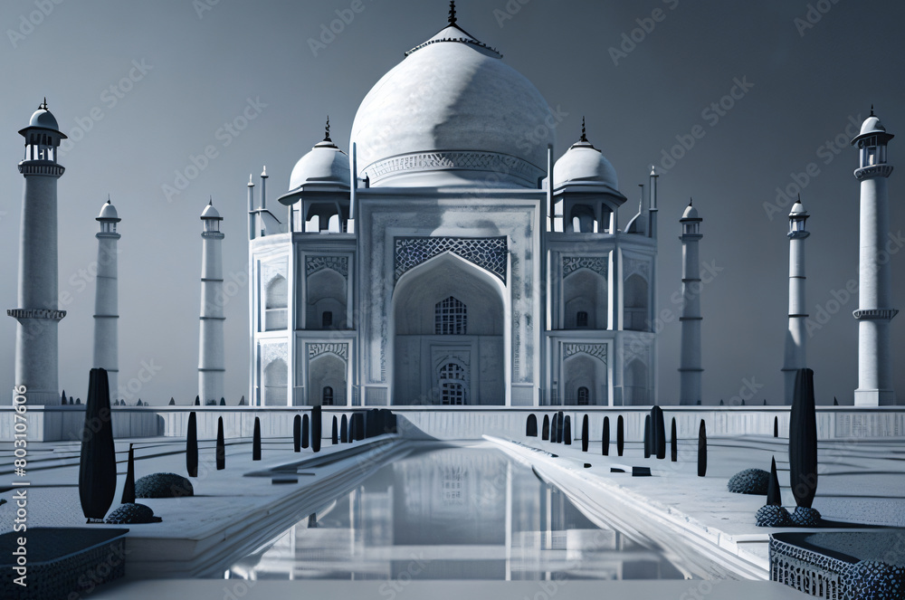 Ambient occlusion style Taj Mahal: A modern twist on an ancient wonder ...