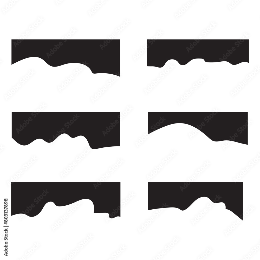 Border shape for website design. Vector banner header and separator ...