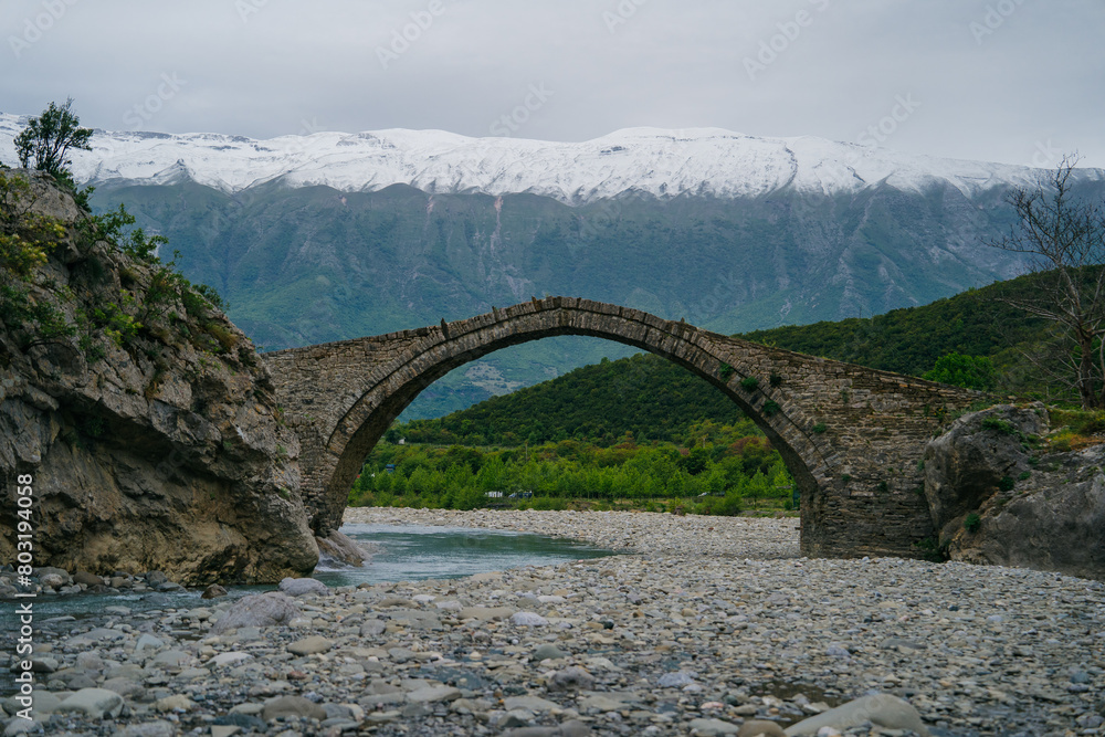 Stream of hot sulfuric water in the thermal baths of Permet Albania ...