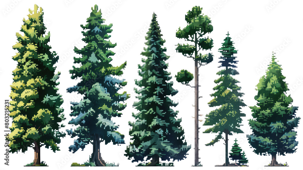 8 Bit. A variety of pine trees, suitable for use in landscaping in ...