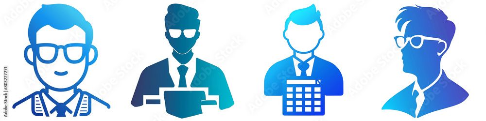 Accountant clipart collection, symbol, logos, icons isolated on ...