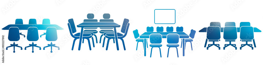 Conference Room clipart collection, symbol, logos, icons isolated on ...