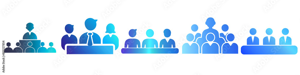Conference clipart collection, symbol, logos, icons isolated on ...