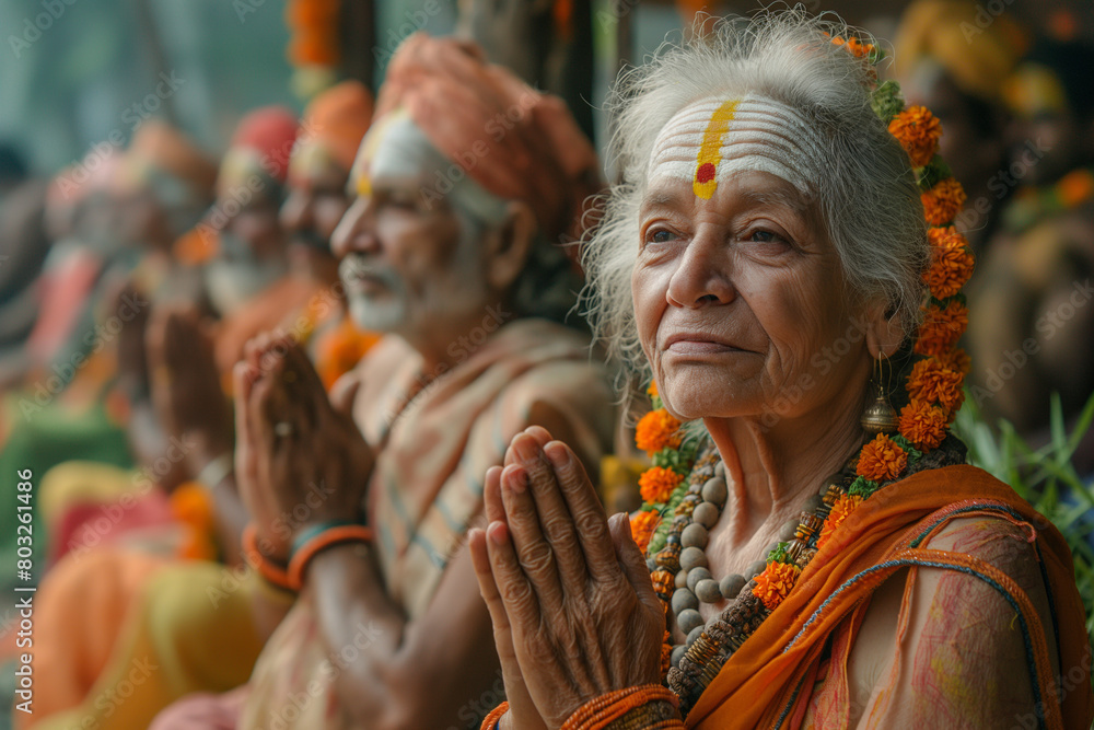Devotee Devotion: A heartfelt portrayal of devotees offering prayers ...