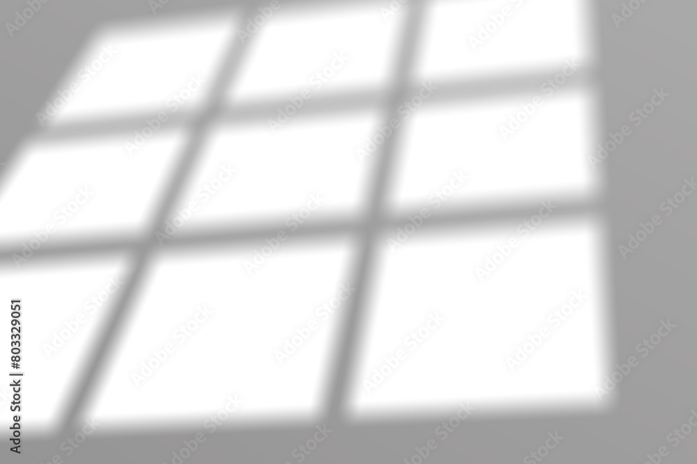 Realistic window shadow overlay effect on transparent background ...