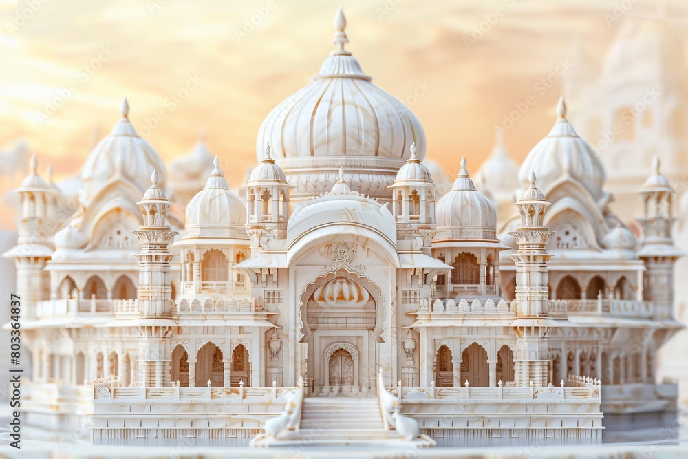 3d illustrations of ancient indian mughal architecture design Stock ...