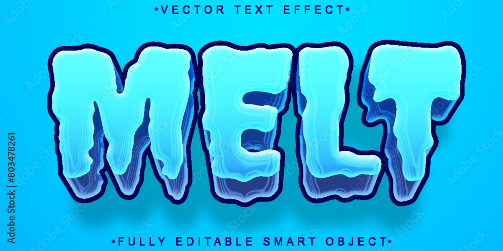 Cartoon Fluid Melt Vector Fully Editable Smart Object Text Effect Stock Vector | Adobe Stock