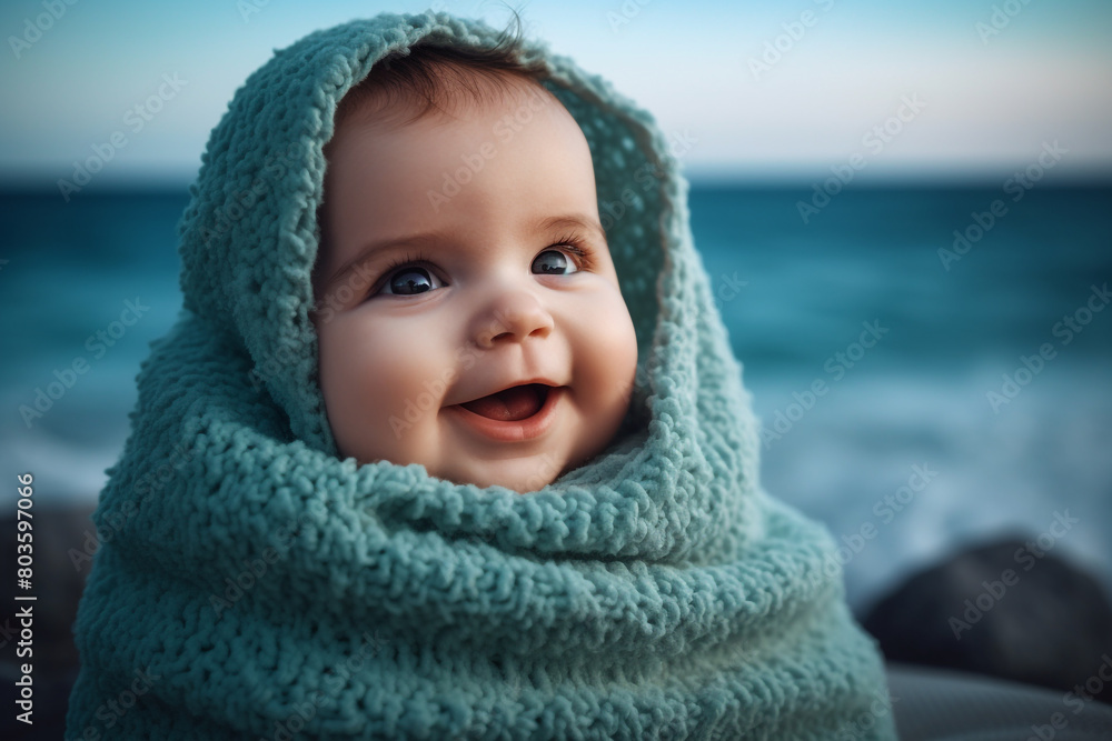 imagine A baby girl with chubby arms and a cute dimpled smile, nestled ...