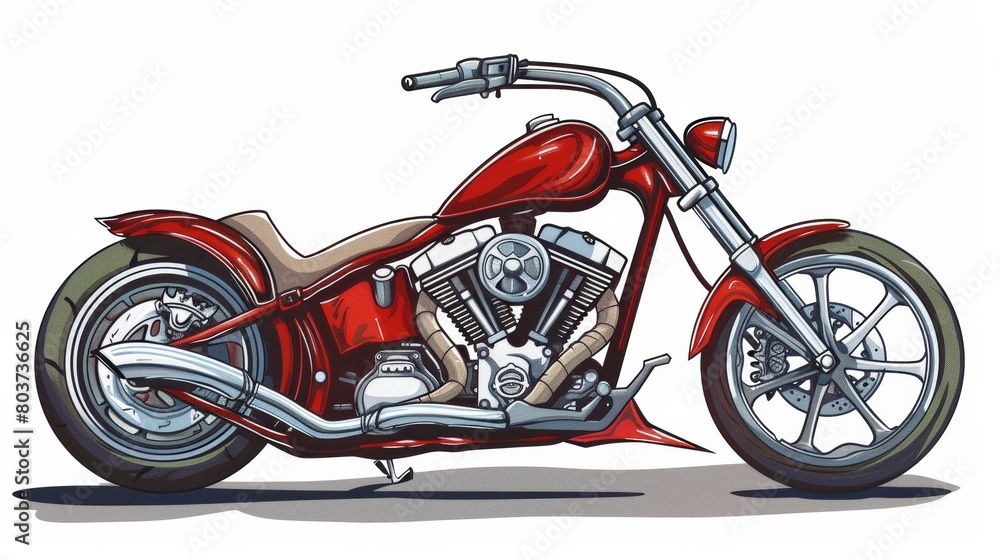 hand drawn cartoon motorcycle illustration. cartoons. Illustrations ...