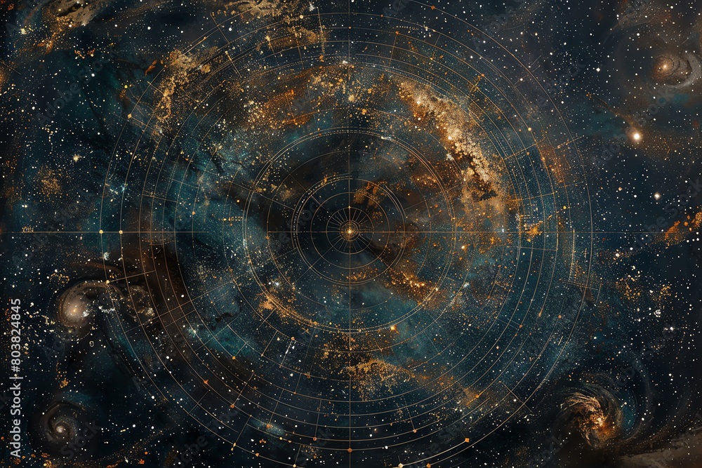 Highquality stock image of a detailed map of the visible universe ...