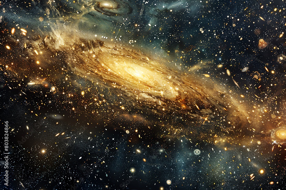 Highquality stock image of a detailed map of the visible universe ...