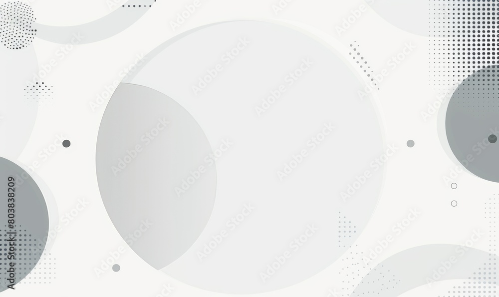White background with a light gray gradient, flat design, simple shapes ...