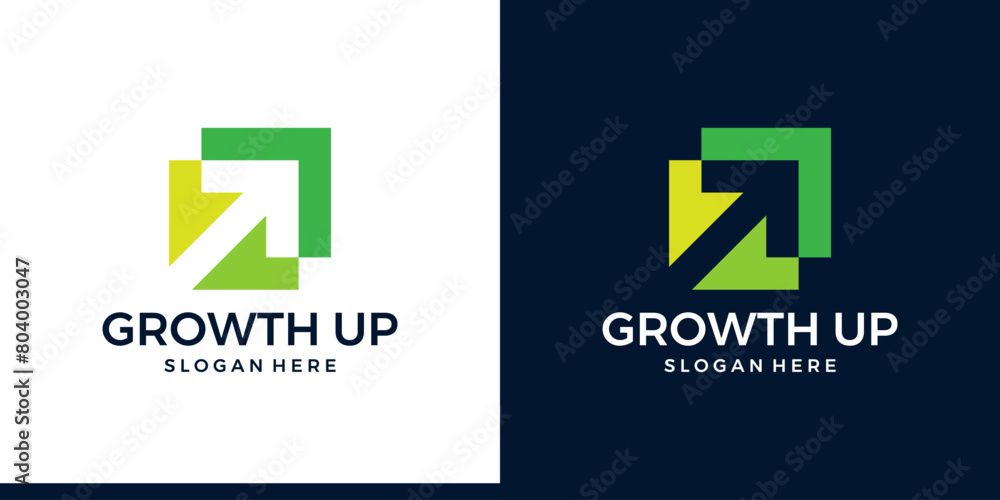 Modern Growth Up logo design. Arrow logo design graphic icon vector ...