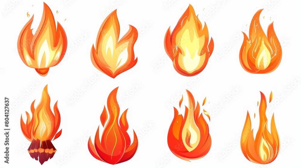 Стоковая иллюстрация «Animated 3D hot fire icon emoticon illustration ...