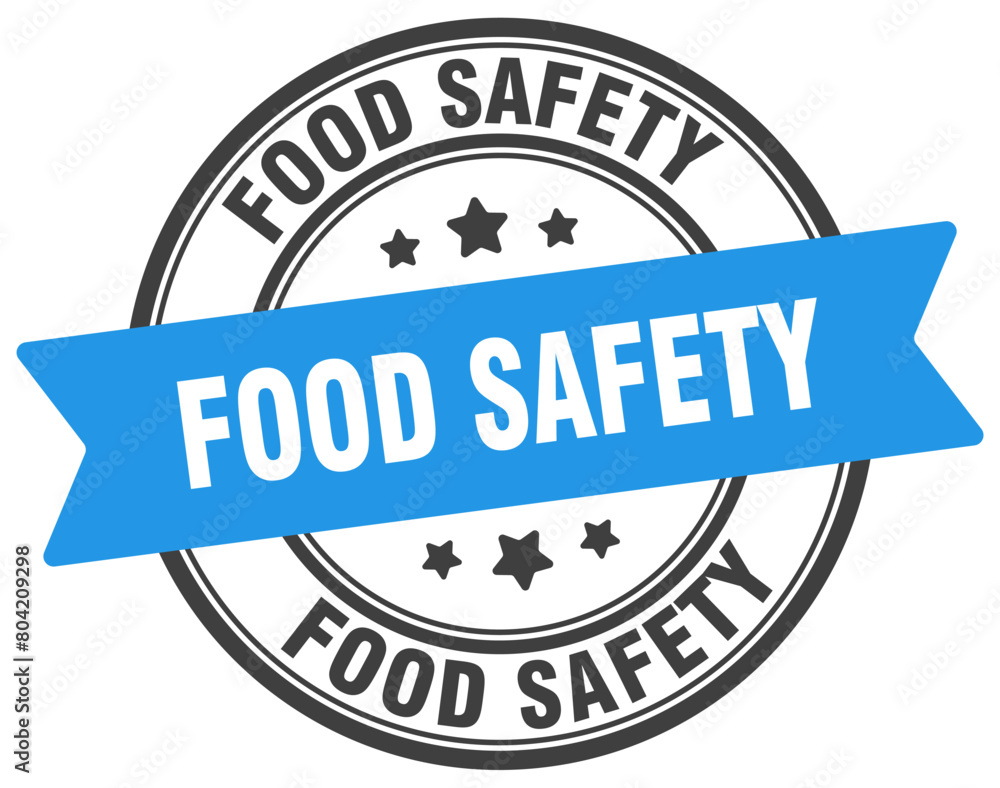 food safety stamp. food safety label on transparent background. round ...