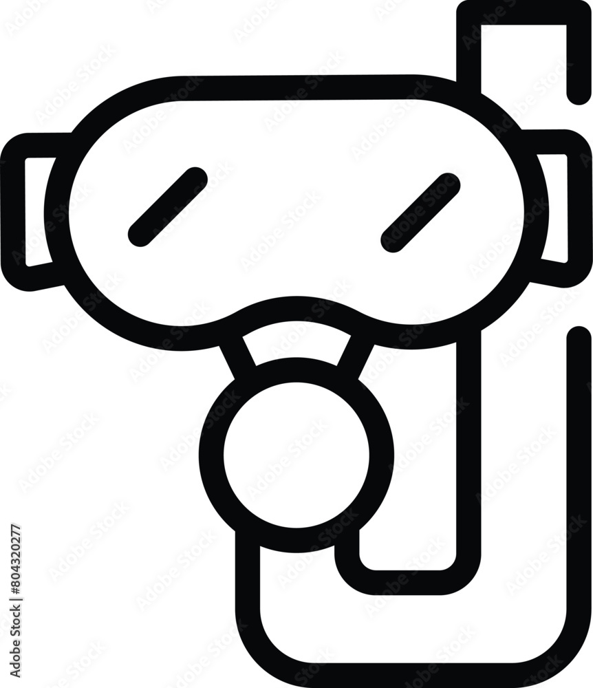 Scuba diving mask icon outline vector. Underwater eyes protection ...