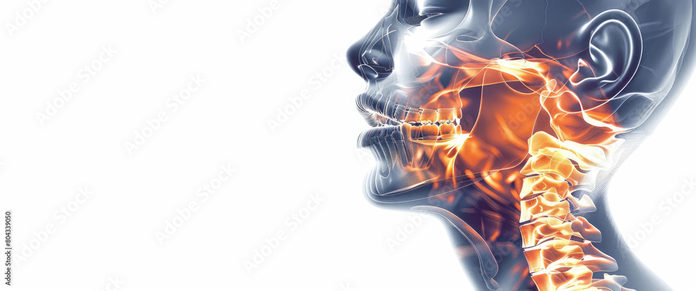 Illustration Stock A close up of an X-ray line drawing on the side ...