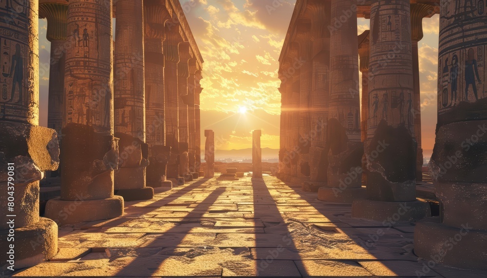 The ancient Egyptian temple of Karnak is a vast and impressive ...