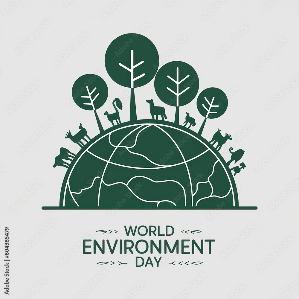 Illustration Stock World Environment Day, Social Media Post. and ...