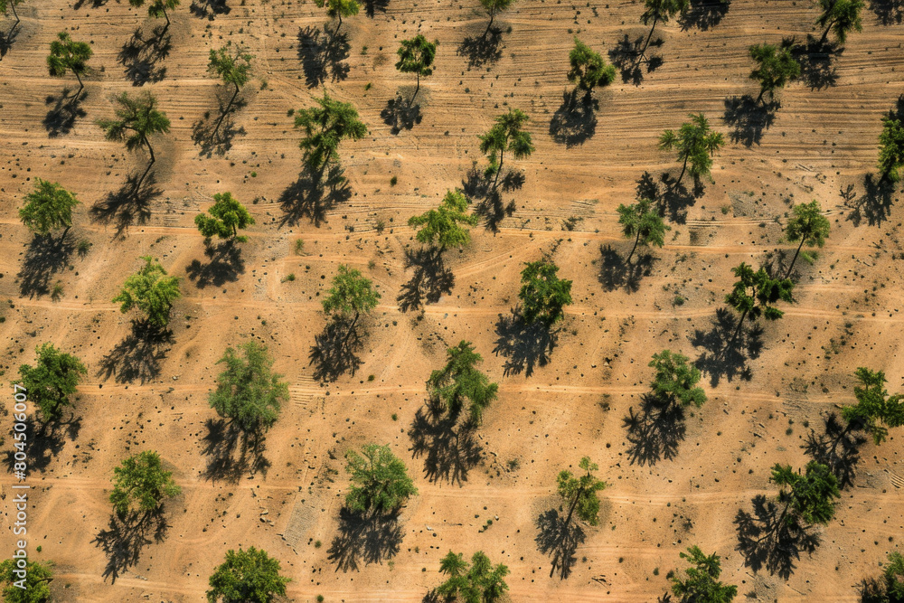 Overhead shot capturing part of the great green wall initiative ...