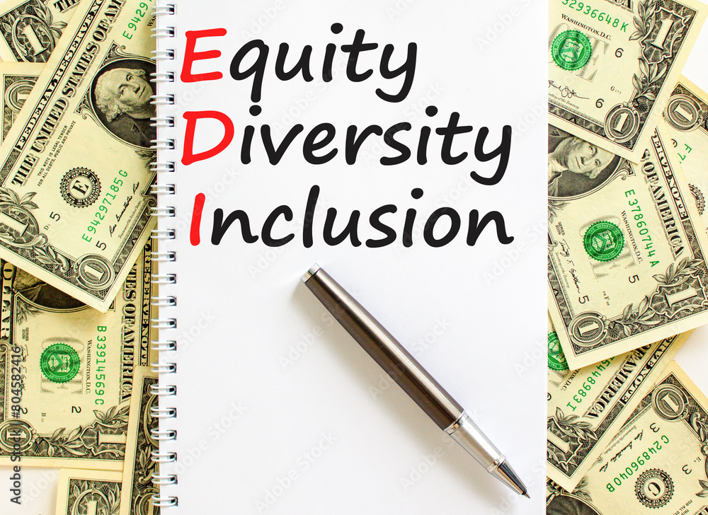 Photo Stock EDI equity diversity inclusion symbol. Concept words EDI ...