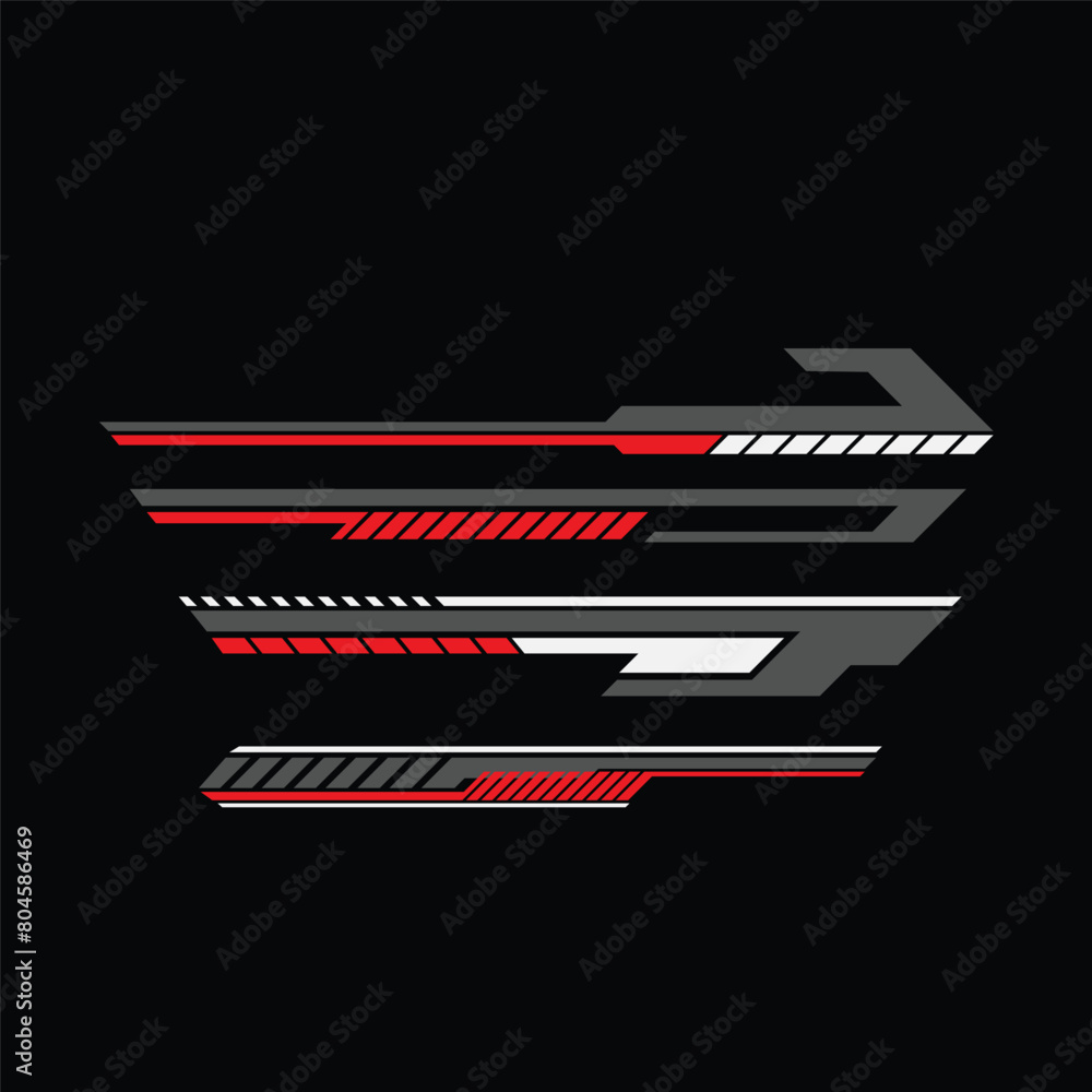 line decal livery design vector for car wrapping Stock Vector | Adobe Stock