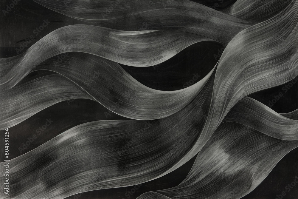 Graphite sketch Abstract and minimal Features a flowing design, Thai ...