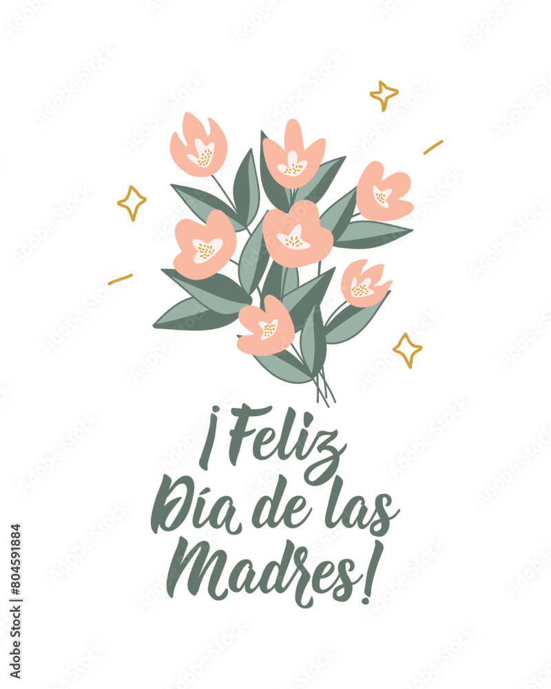 Feliz Dia de la Madre. Lettering. Translation from Spanish - Happy ...