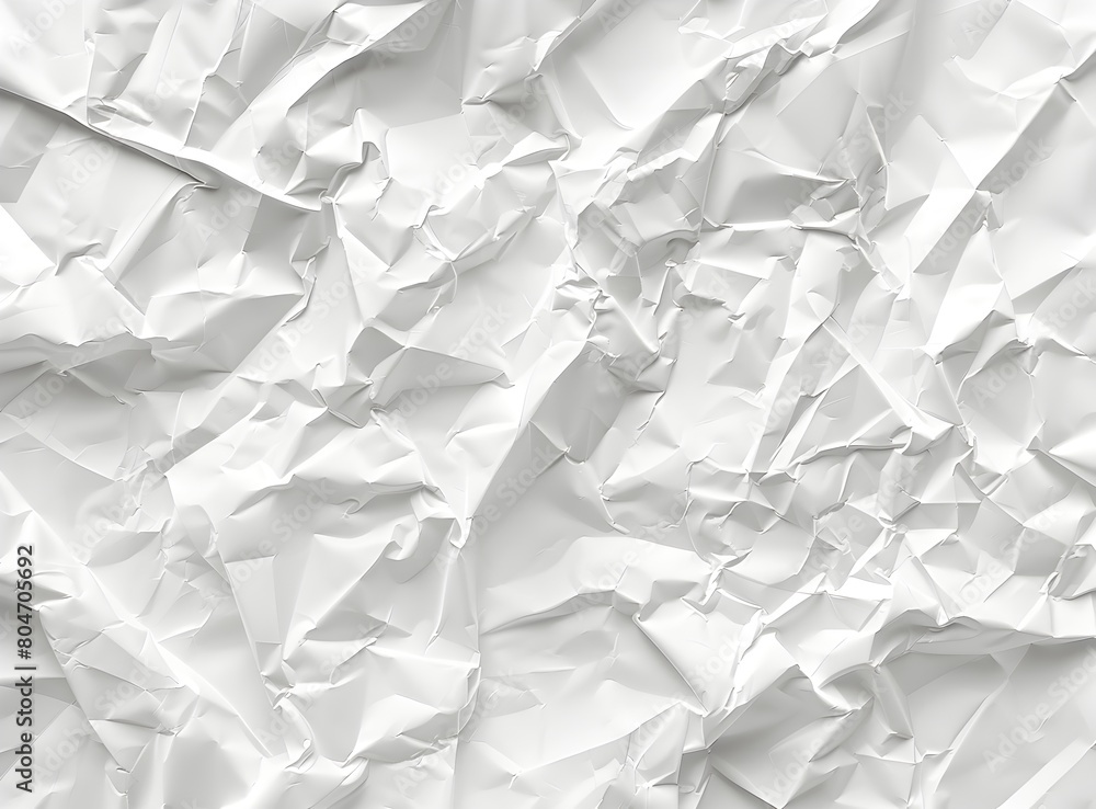 Abstract white empty paper texture, crumpled poster background for ...