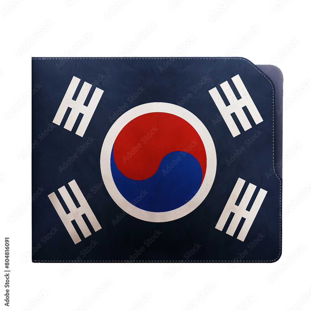 folder with south korea flag theme, PNG image Stock Photo | Adobe Stock