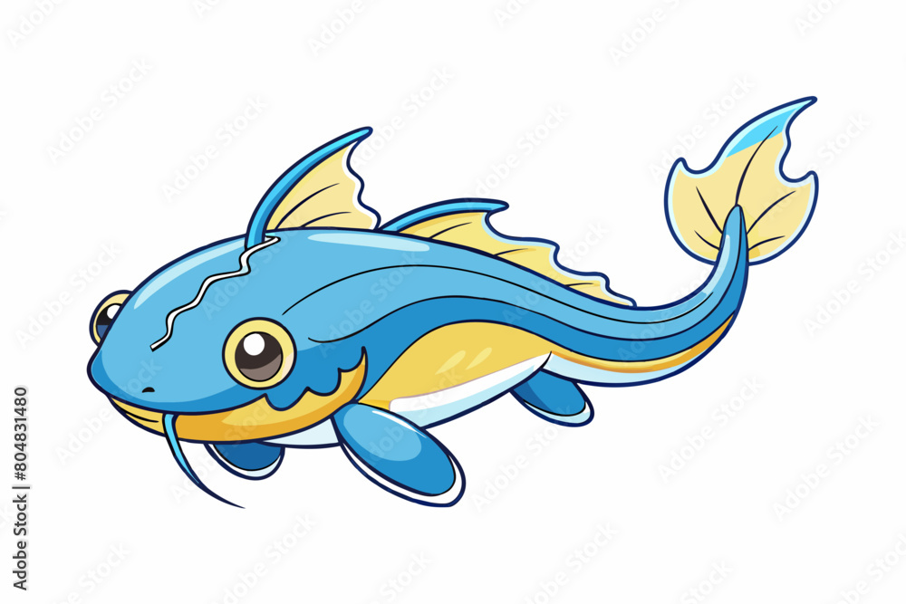 electric catfish cartoon vector illustration Stock Vector | Adobe Stock