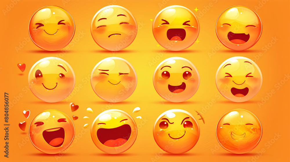 Vector Emoji Set with Different Reactions for Social Networks Isolated ...